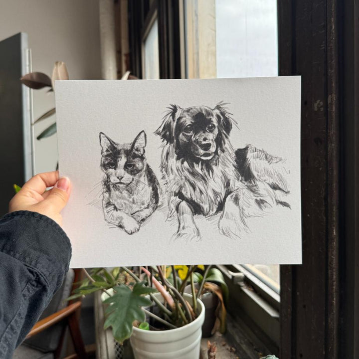 Custom Pet Portraits – Char and Whiskers